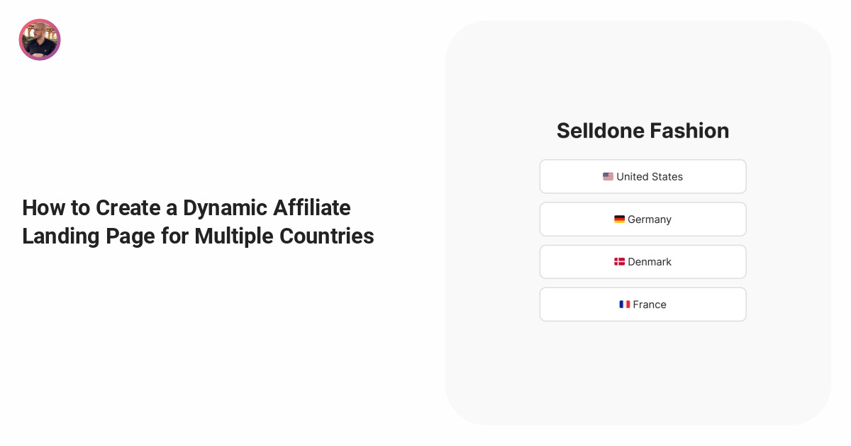 Create a Dynamic Country-Based Affiliate Landing Page with Referral ...