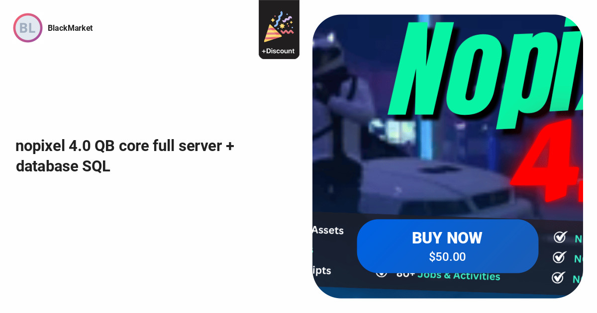 nopixel 4.0 QB core full server + database SQL