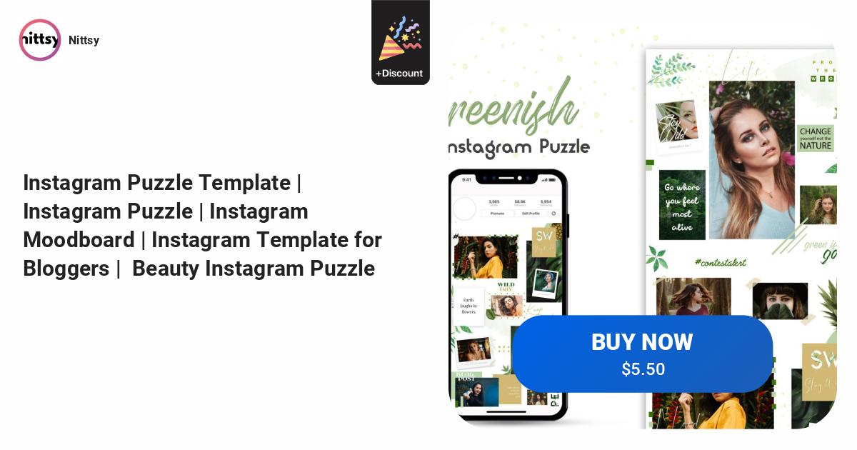 Instagram Puzzle Template | Instagram Puzzle | Instagram Moodboard ...