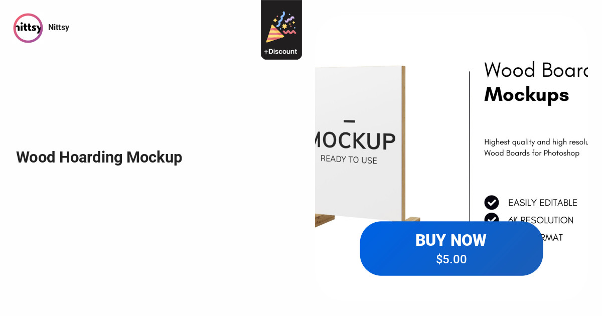Wood Hoarding Mockup