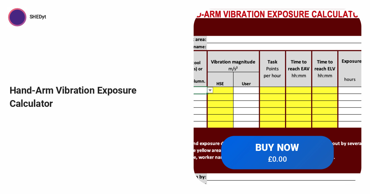Hand-arm vibration exposure calculator