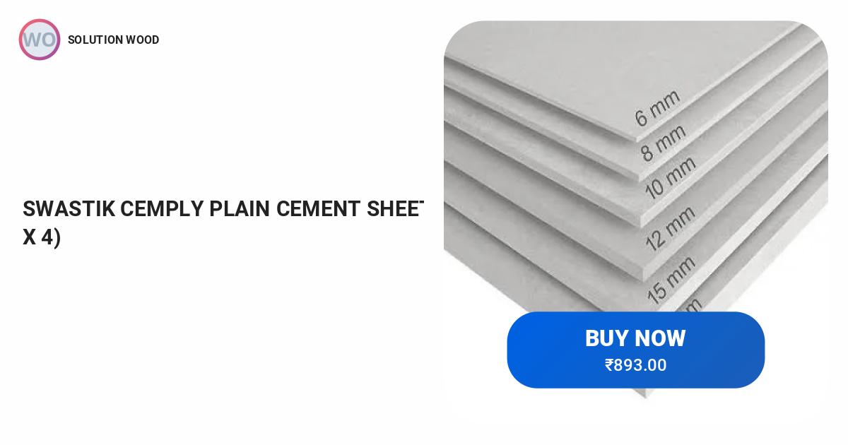 WOOD SOLUTION | SWASTIK CEMPLY PLAIN CEMENT SHEET (8 X 4)